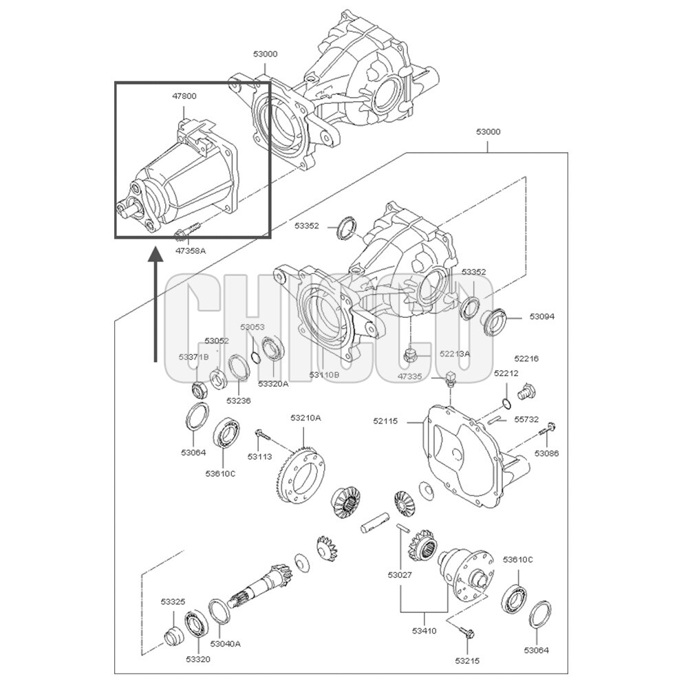 OEM Rear Differential Coupling 4WD 4780024700 for Hyundai Veracruz ...
