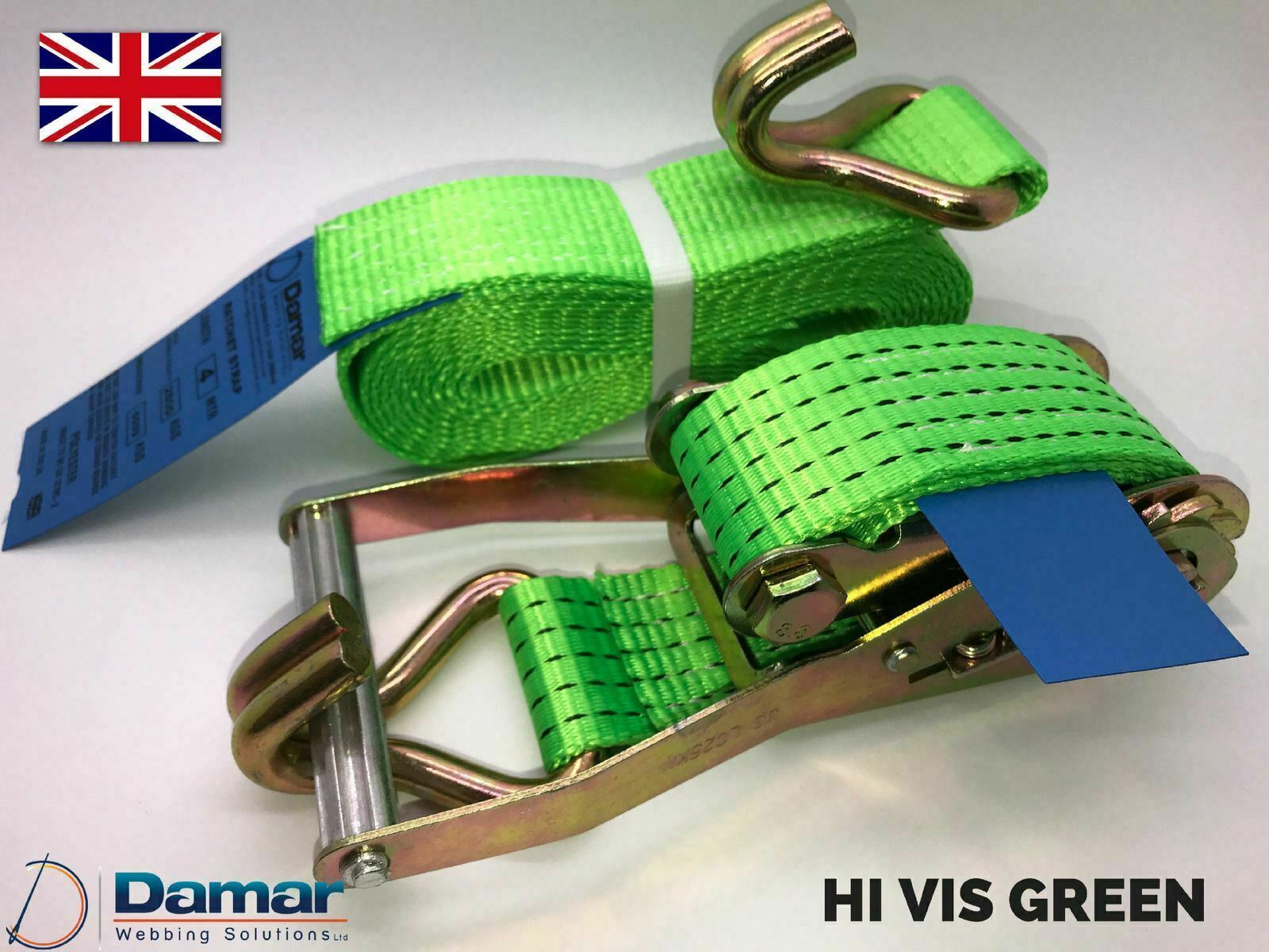 Ratchet Straps Tie Downs for Cargo 5 tons / 5000kgs 50mm Lorry HGV ...