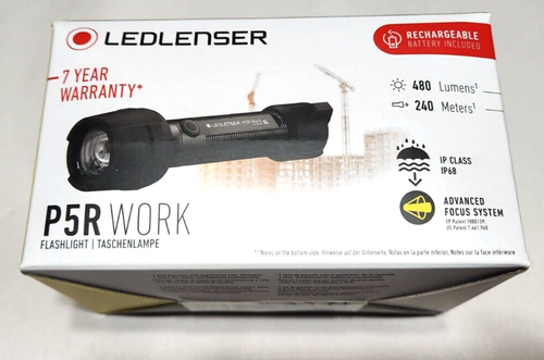 LED Lenser P5R Work Rechargeable Flashlight 4000K IP68 Torch MP5RW ...