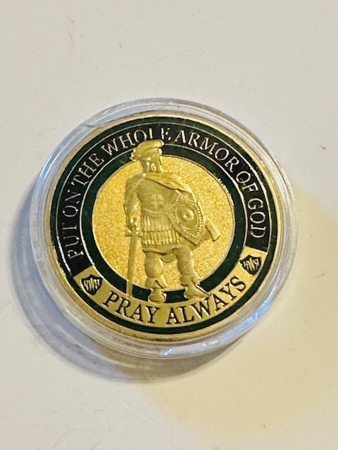 Challenge Coin - Put On The Whole Armor Of God - Pray Always | eBay