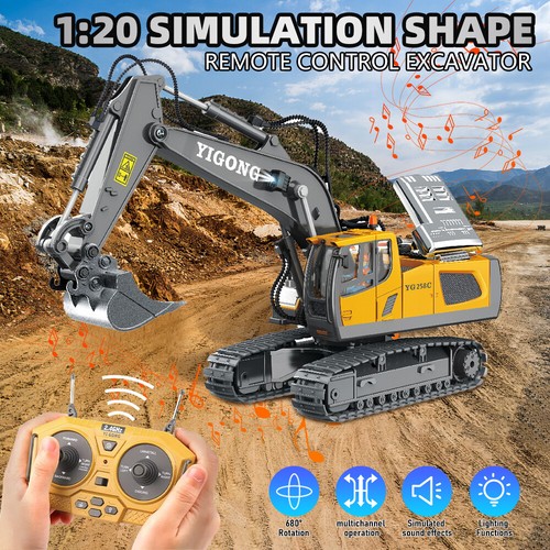 2.4GHz 1:20 RC Excavator Truck Crawler Bulldozer Construction Remote ...
