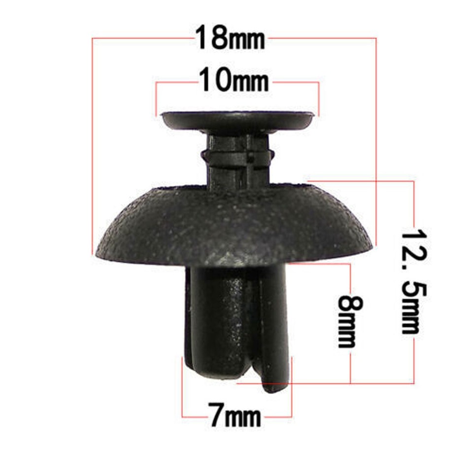 100pcs Bumper Clips FENDER TRIM Car Push Pin Rivet Fastener Retainer 9 ...