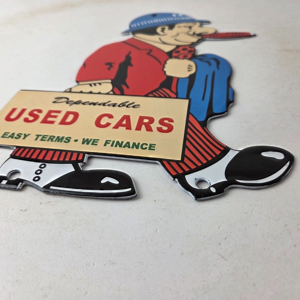Vintage Chevrolet Sign - 9 1/2" Porcelain Used Cars Cigar Gas Pump ...