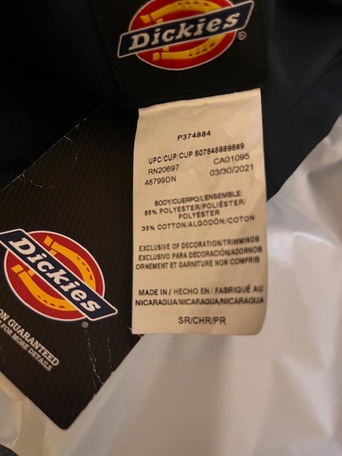 Dickies NWT Men's Deluxe Coverall Small Reg (SR) Long Sleeve Dark Navy ...