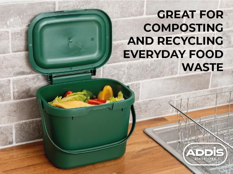 Addis Everyday Kitchen Food Waste Compost Caddy Bin, 4.5 Litre | eBay UK