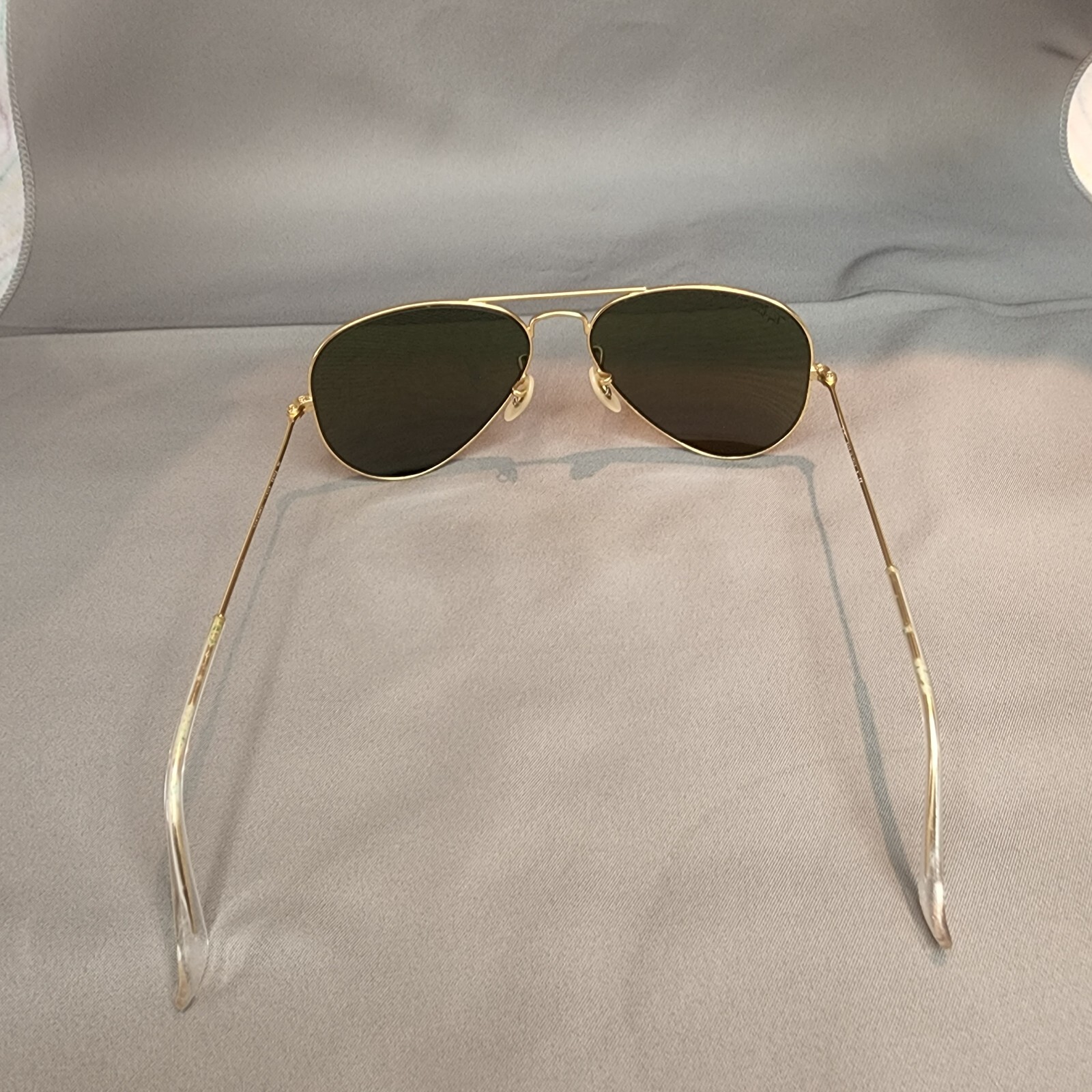 Ray Ban Gold Frame Aviator Sunglasses Womens Blue Gr Gem