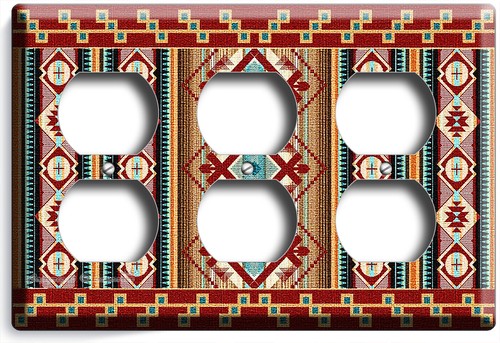 NATIVE AMERICAN SOUTHWEST FOLK PATTERN LIGHT SWITCH OUTLET WALL PLATE ...