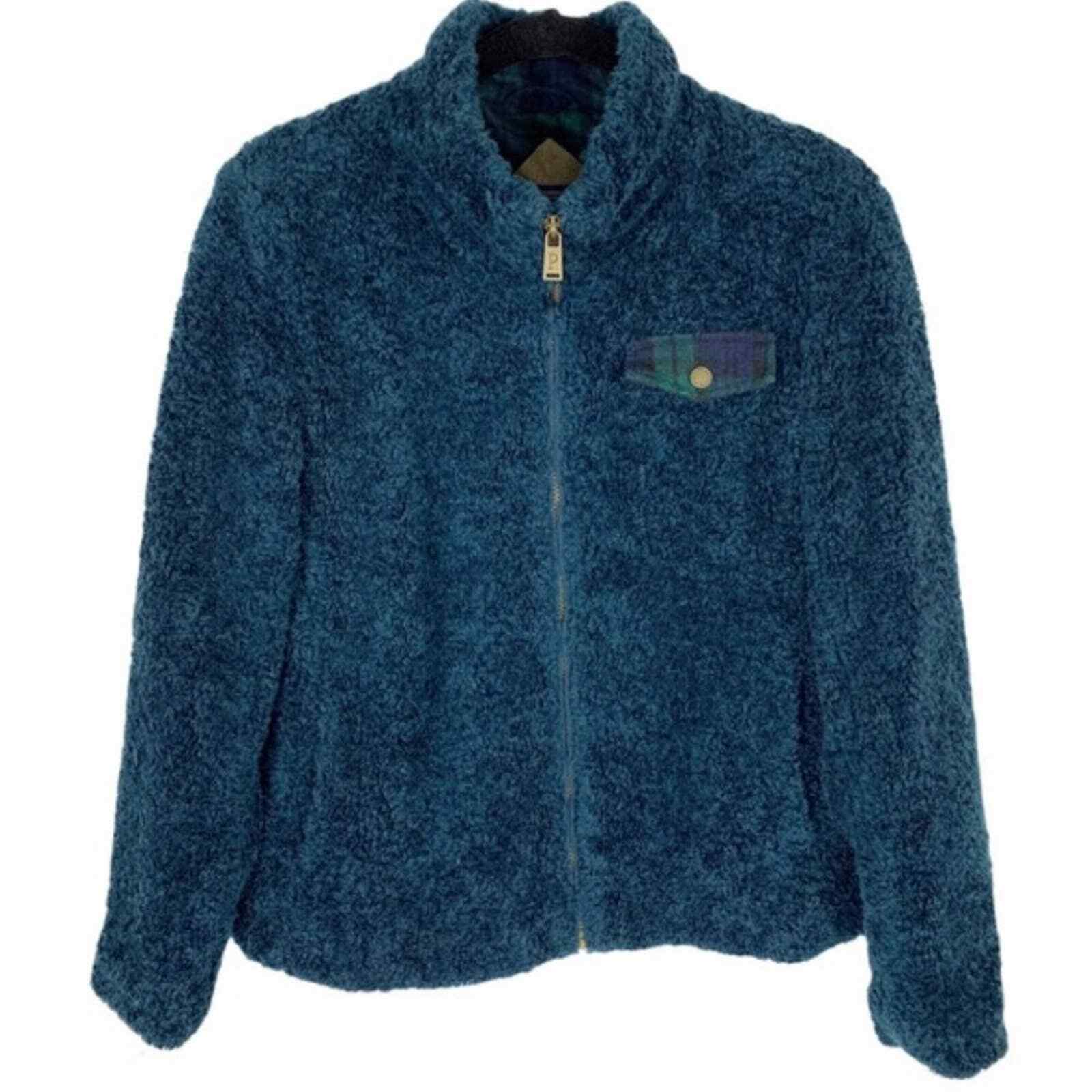 Women’s Pendleton Dark Teal Blue Teddy Full Zip Jacke… - Gem