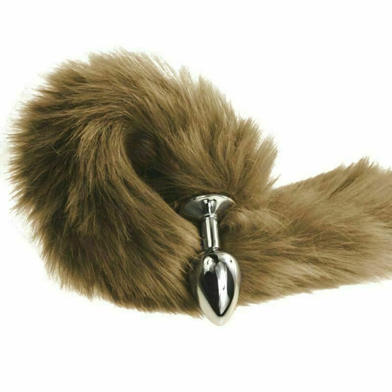 S M L False Fox Tail With Metal Anal Butt Plug Cosplay Romance Funny