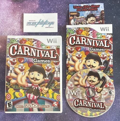 Carnival Games (Nintendo Wii, 2007) Complete w/ Manual, Insert, Clean ...
