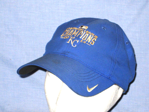 KANSAS CITY ROYALS BASEBALL CAP, HAT - 2014 AMERICAN LEAGUE CHAMPIONS ...