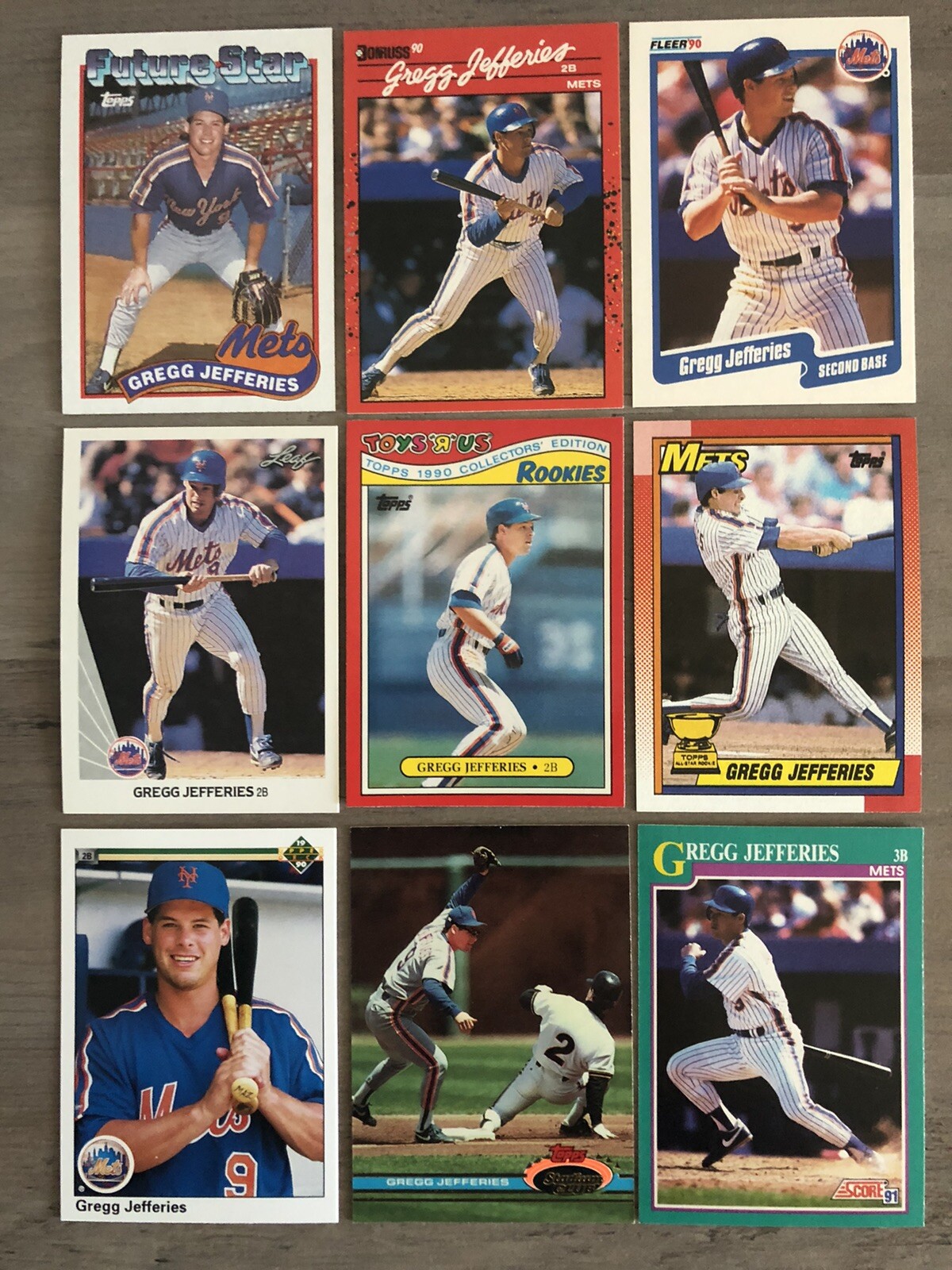Gregg Jefferies 9 Card Rookie Lot. Assorted Player & Rookie Promo Cards ...