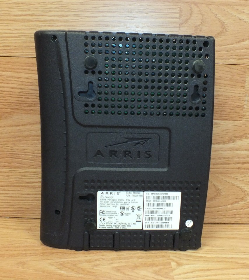 ARRIS Touchstone Telephoney Cable Modem TM502G W/ AC Power Cable **READ ...
