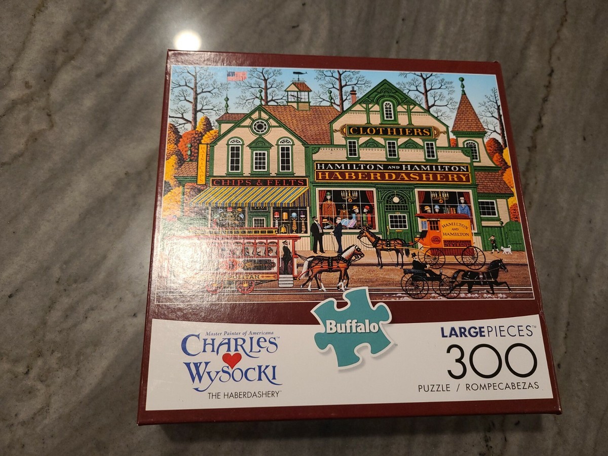 Charles Wysocki Puzzles 300 Piece Charles Wysocki Haberdashery Jigsaw