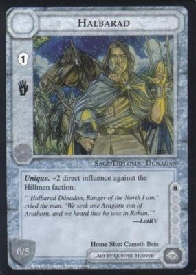 MECCG: Halbarad [Ungraded] The Wizards Black Border Middle Earth ICE ...