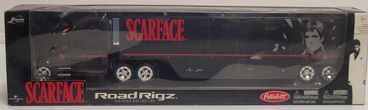 Jada Toys SCARFACE Road Rigz Peterbilt 387 Tractor Trailer Jada Toys SCARFACE Road Rigz Peterbilt 387 Tractor Trailer