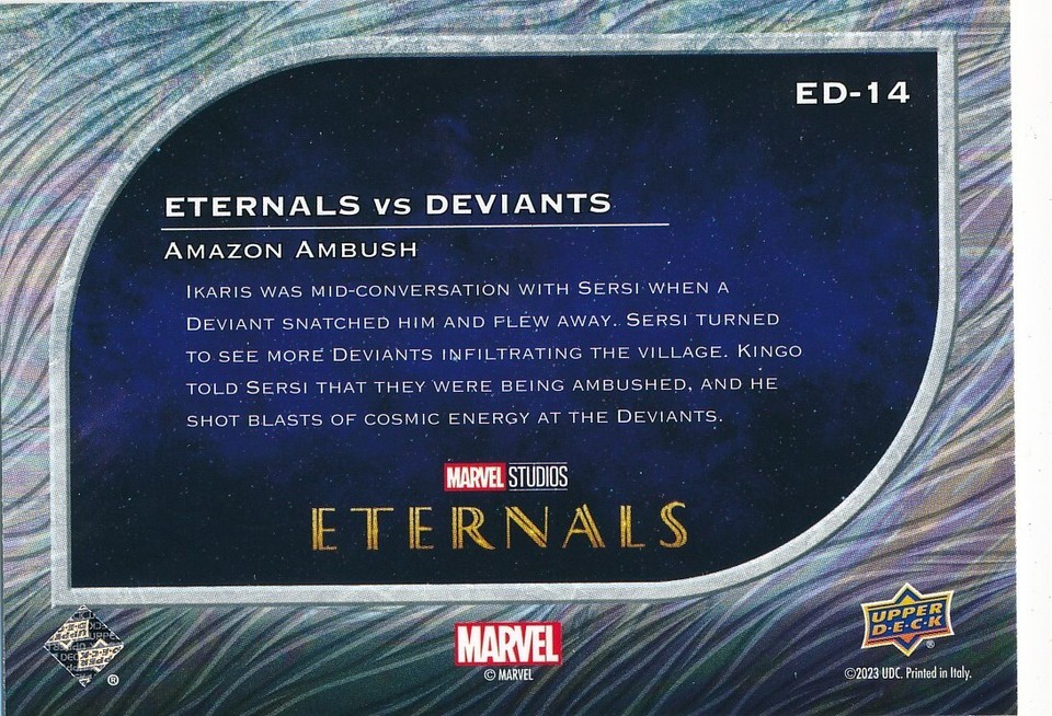 ED-14 AMAZON AMBUSH 2023 Upper Deck Marvel Eternals ETERNALS vs ...