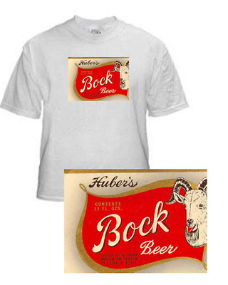 HUBER BREWING BOCK BEER LABEL T SHIRT MONROE WI SMALL - XXXLARGE (F) | eBay