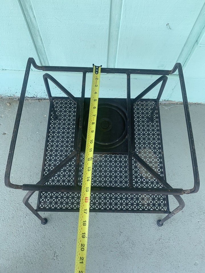 Mid Century Retro Atomic Metal Mesh Swivel Tv Record Audio Stand ...
