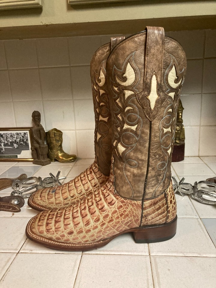 Resistol by LUCCHESE Western Cowboy Boots Caiman Desert Plato Reptile ...