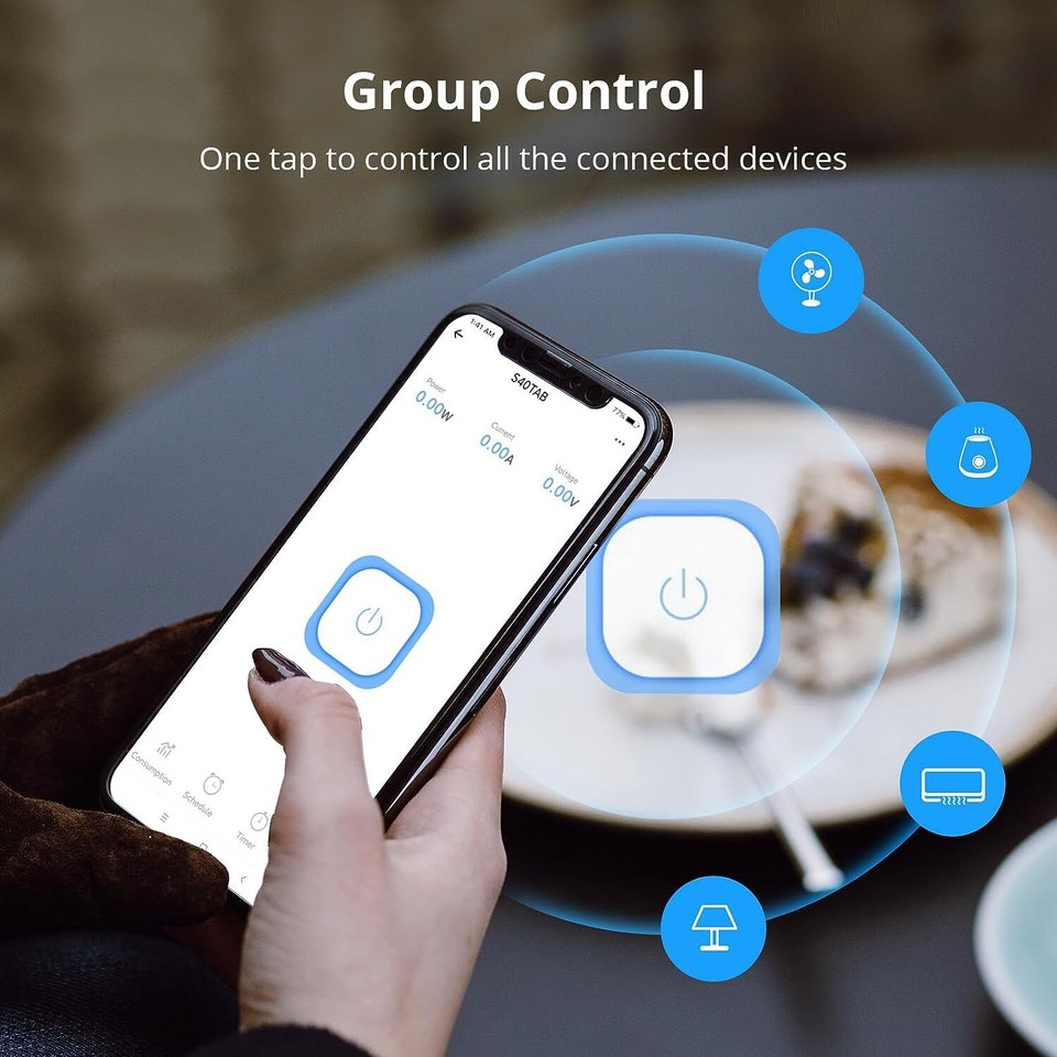 SONOFF S40 Smart WiFi Plug with Energy Monitoring,Outlet Works with ...