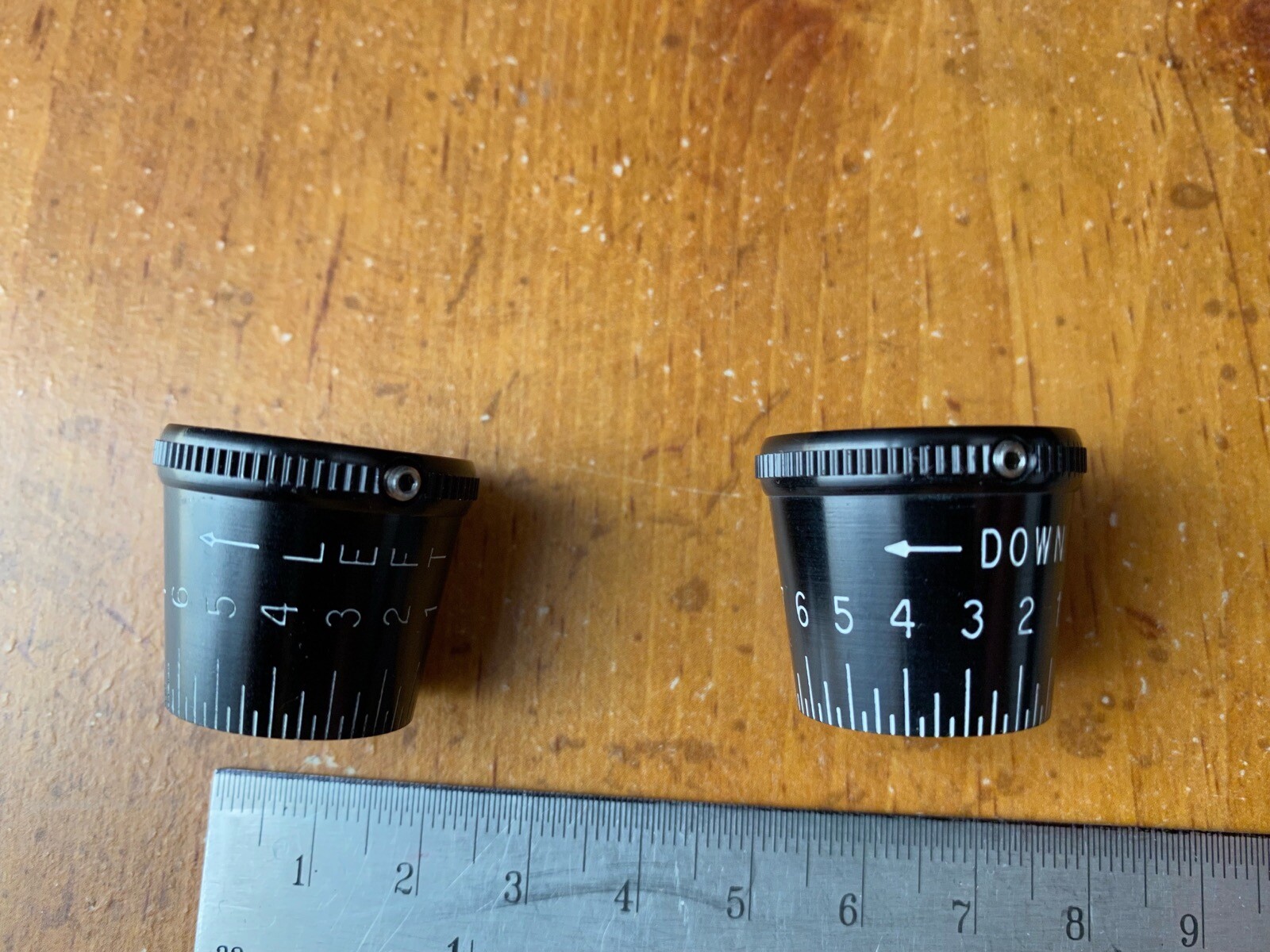 Lot of 2 SCHMIDT Bender Turret Dials Caps Scope Pair Set 14 Clicks p ...