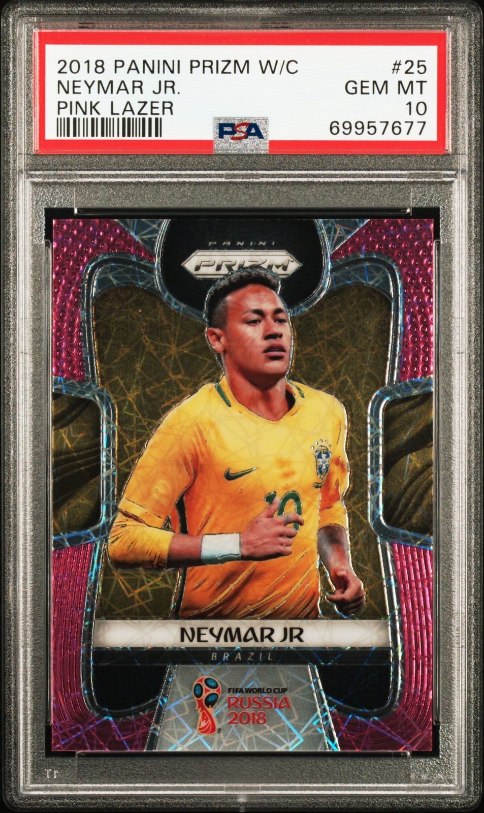 2018 Panini Prizm World Cup Neymar Jr. Pink Lazer #/40 PSA 10 [Jrsy Number] | eBay