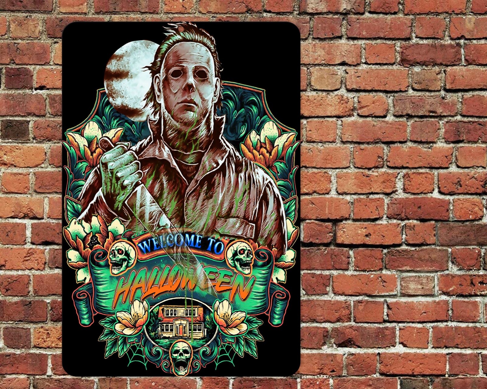 Michael Myers Sign Aluminum Metal 8"x12" Halloween Horror Movie Scary ...
