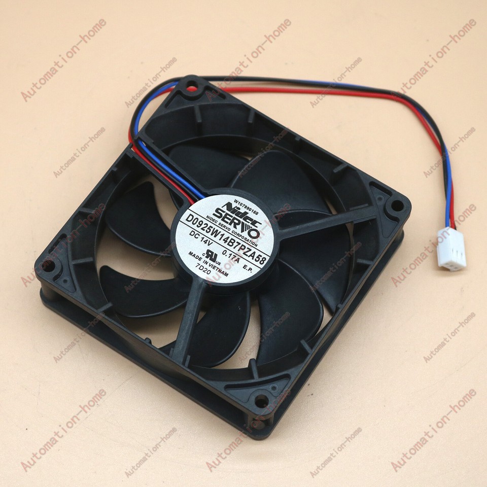NIDEC D0925W14B7PZA58 14V 0.17A 90*90*25mm 3-wire Waterproof Cooling ...