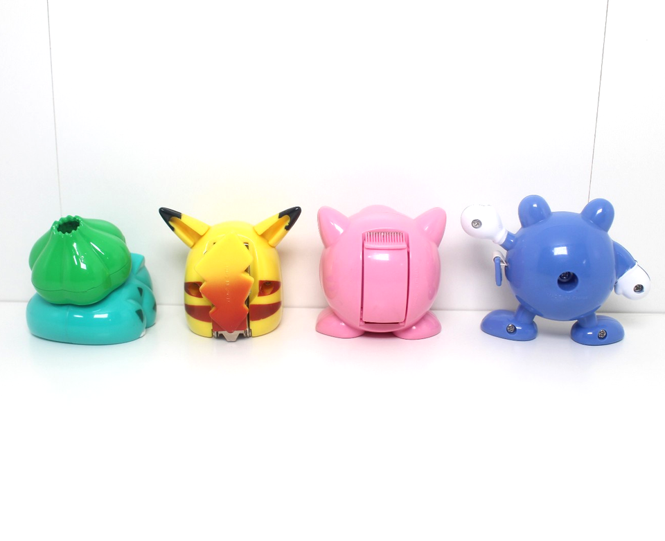 Pokemon Pikachu Jigglypuff Poliwhirl Bulbasaur Stapler Sharpener Tape ...