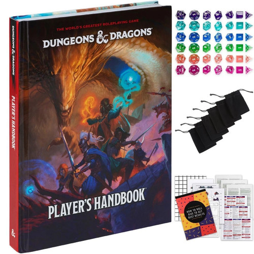 Dungeons and Dragons 2024 Player's Handbook Bundled with DND 6 Dice ...