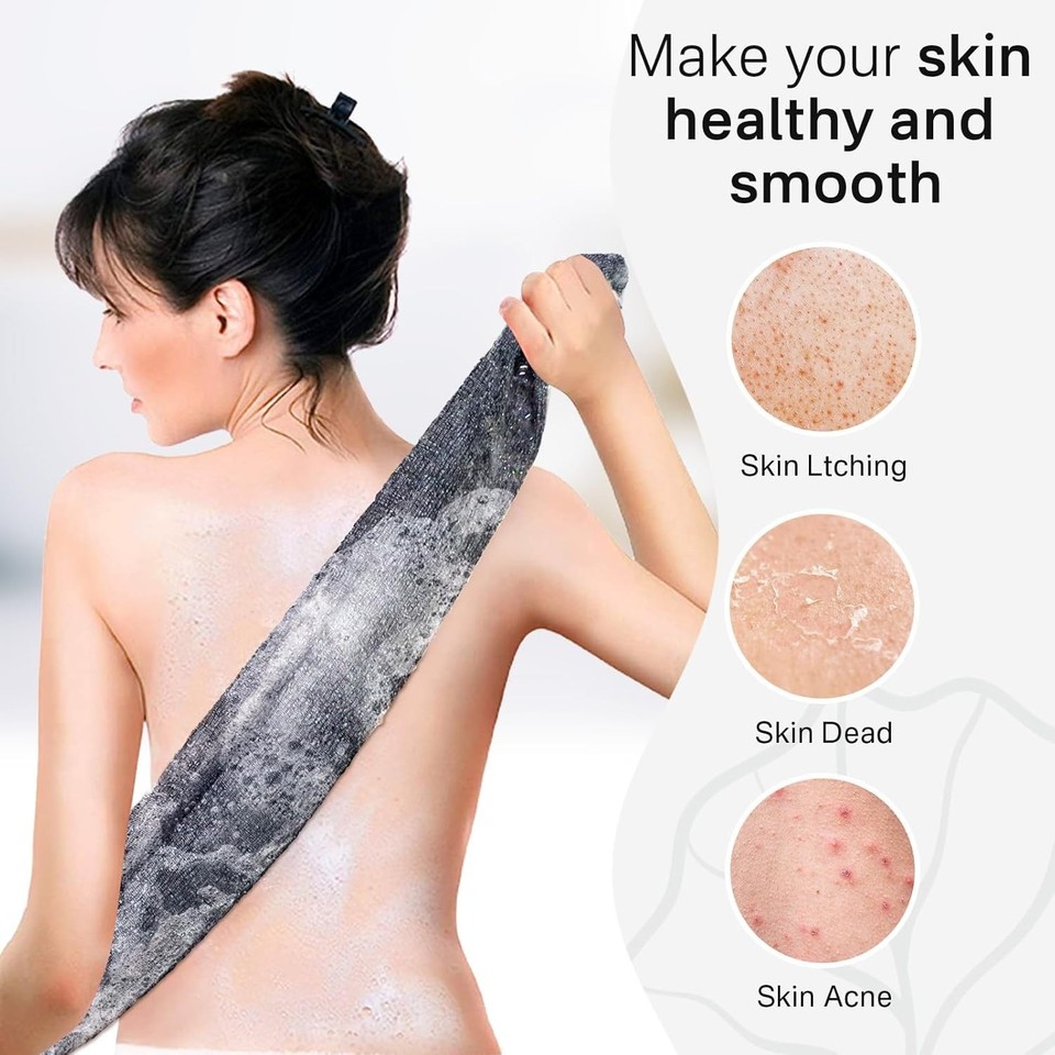 3pc Blissal Exfoli Ating Shower Towel Back Wash Cloth Body Scrubber ...