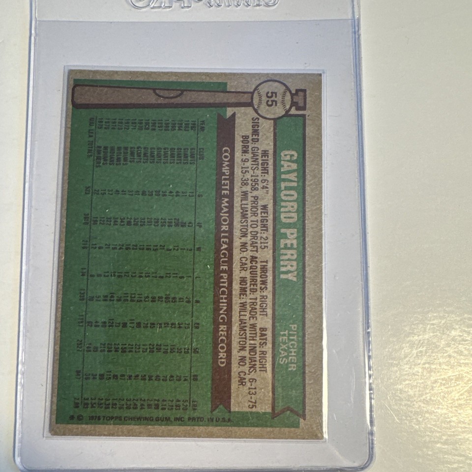 1976 Topps - Gaylord Perry #55 on card auto red ink no COA | eBay UK