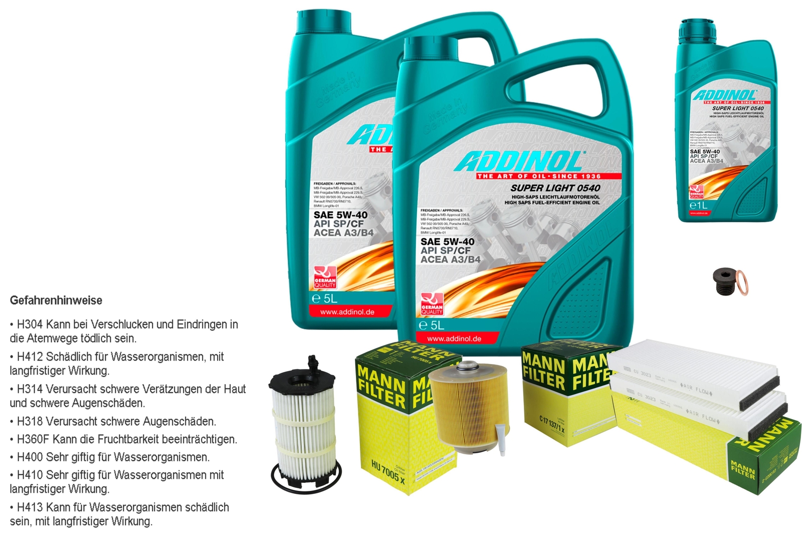 Mann Controllo Set 11L Addinol 0540 Super Light 5W-40 per . Audi A6 | eBay