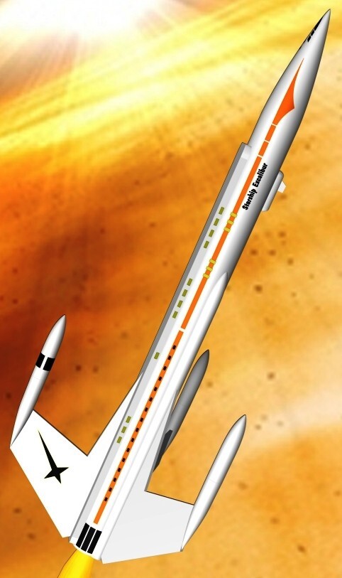 Semroc Flying Model Rocket Kit Starship Excalibur™ SEM-KV-85 | eBay