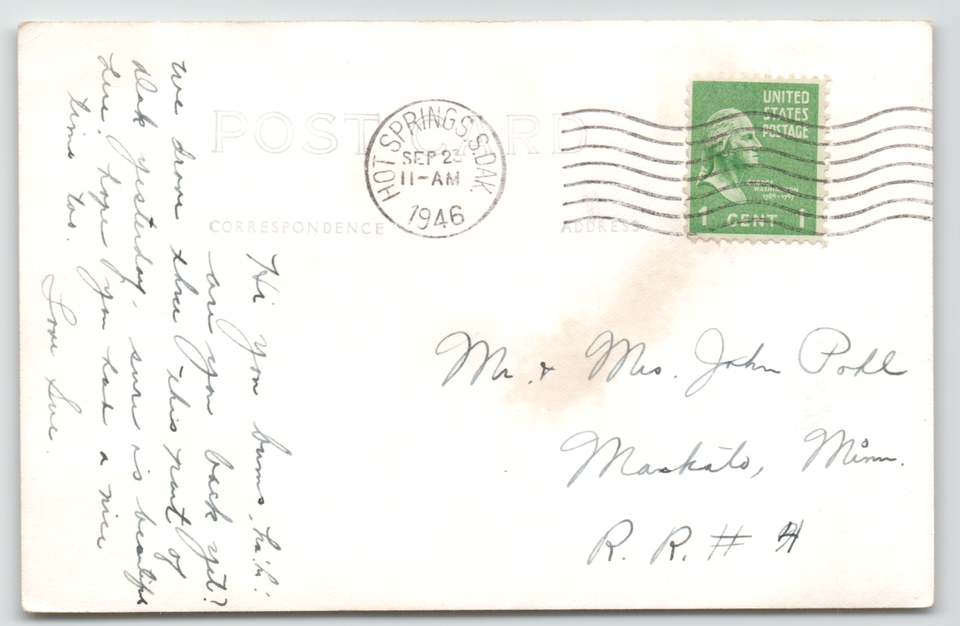 Postcard RPPC Switchback Through the Needles in Black Hills, S.D. | eBay