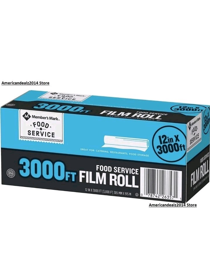 Huge Roll Member's Mark Foodservice Film (12" x 3,000') FAST SHIP! | eBay