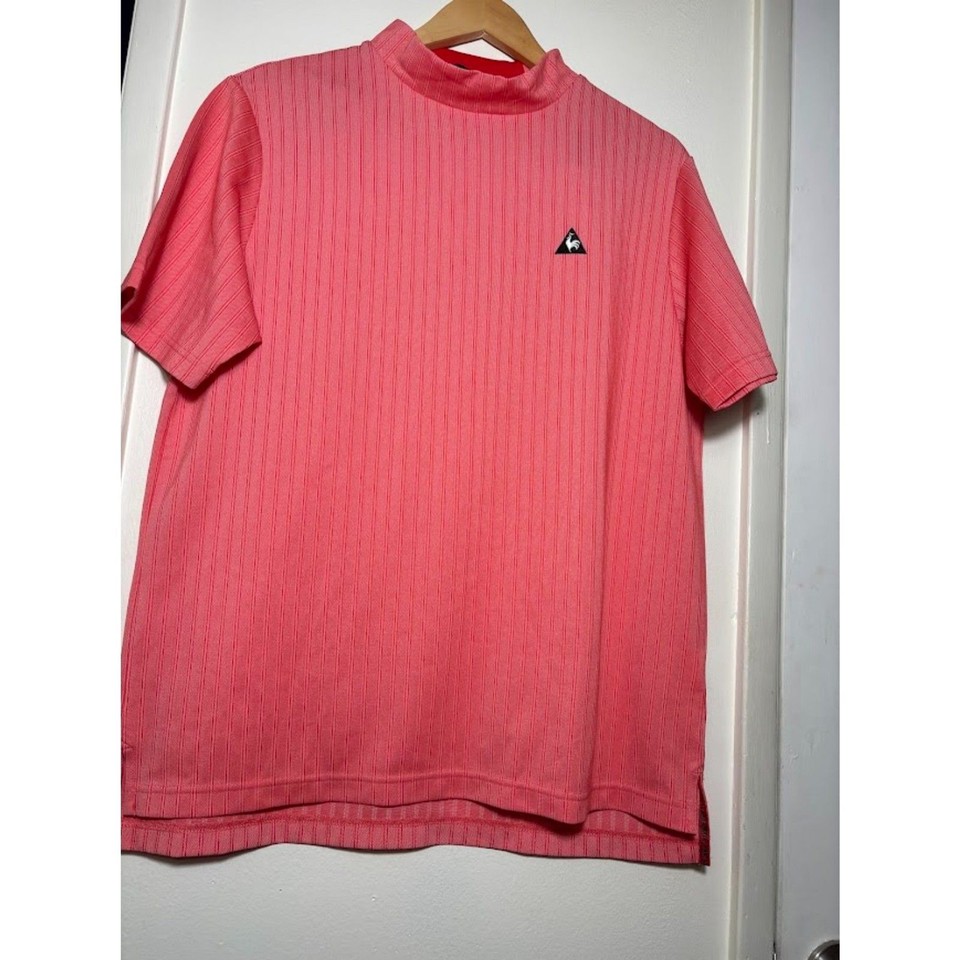 LeCoq Sportif Golf Collection Men's Shirt Size Large Salmon Pink Red ...