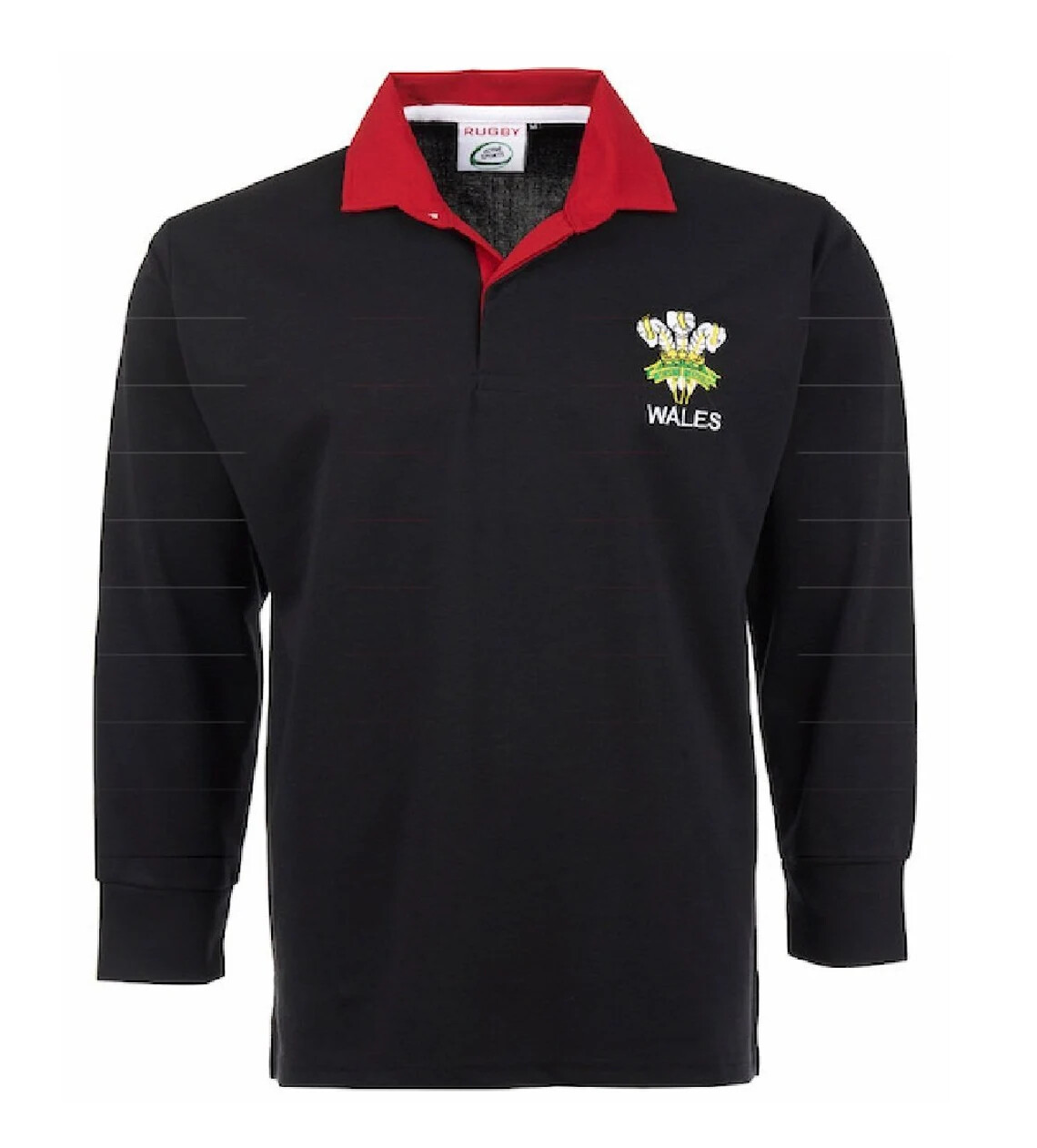 Wales Rugby Shirt BLACK Retro Classic Traditional Welsh Top All Sizes S ...