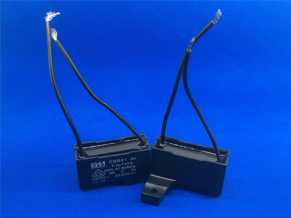 CBB61 2.2UF 450VAC 50/60Hz Ceiling Fan Capacitor 2 Wire | eBay