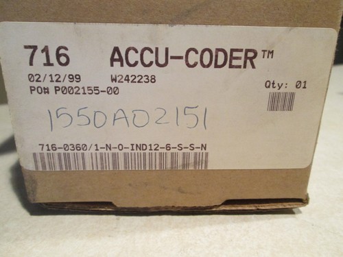 ACCU-CODER 716-0-N CYCLES PER REV 360/1 (NEW) | eBay