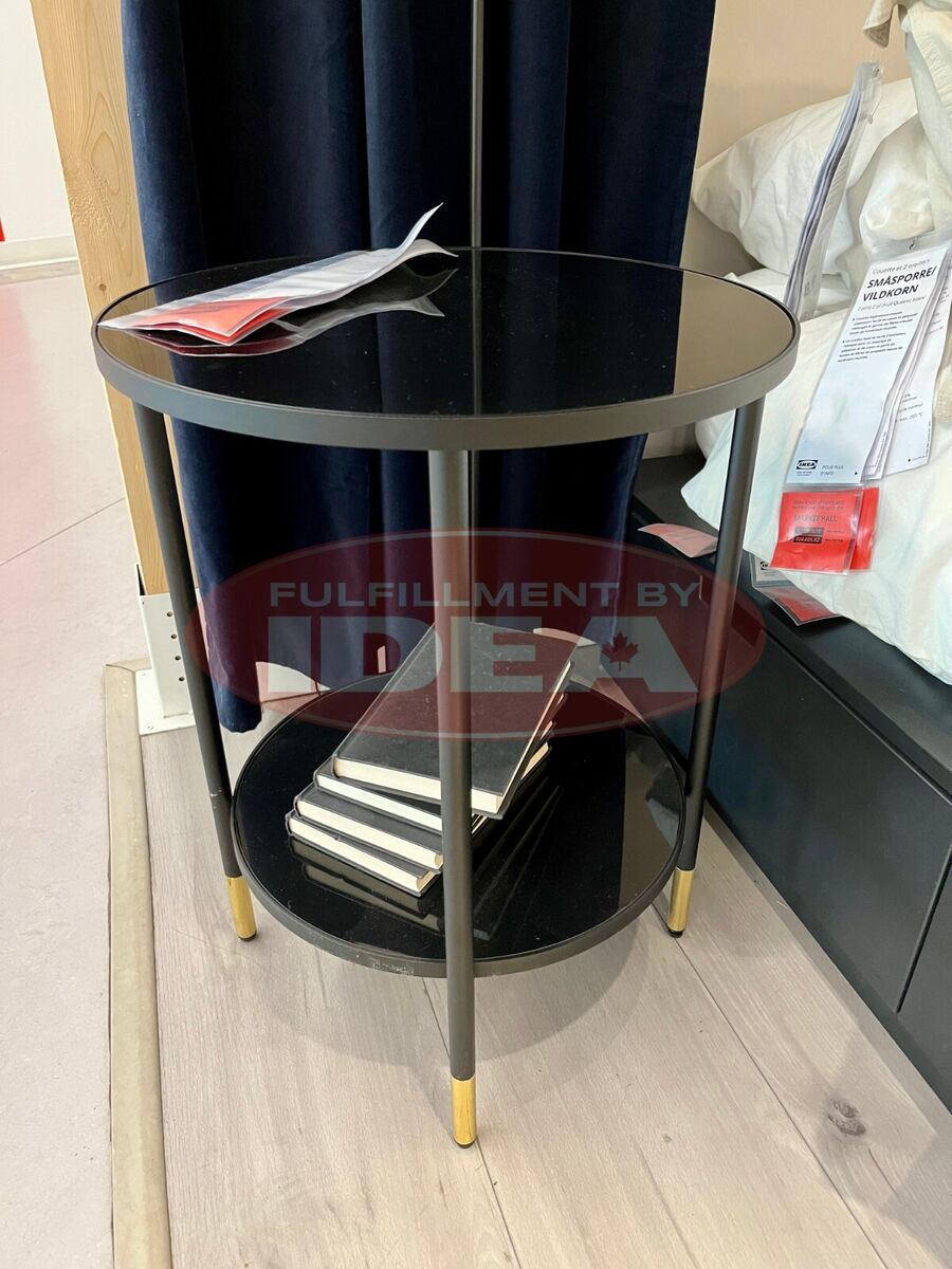 Brand New IKEA ASPEROD Black Bedside Table Side Table 104.621.80