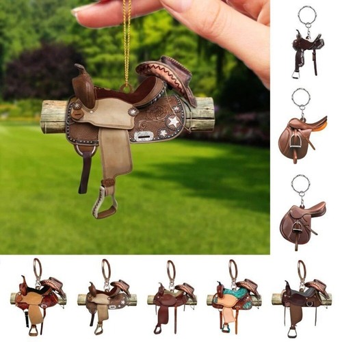 Personalized Keyring Saddle Horse Saddle Keychain New Acrylic Keychain ...