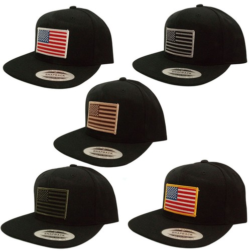 Flexfit Original Snapback Cap with Patriotic American Flag Patch - FREE ...