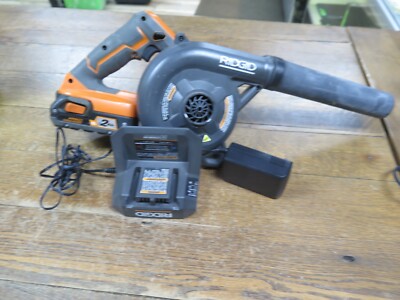 RIDGID 18V Lithium-Ion Cordless Compact Jobsite Blower R86043 R840086 ...