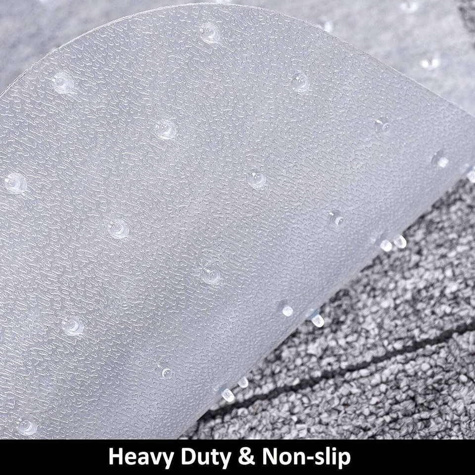 Non Slip Office Chair Desk Floor Mat Computer Carpet PVC Plastic Clear ...