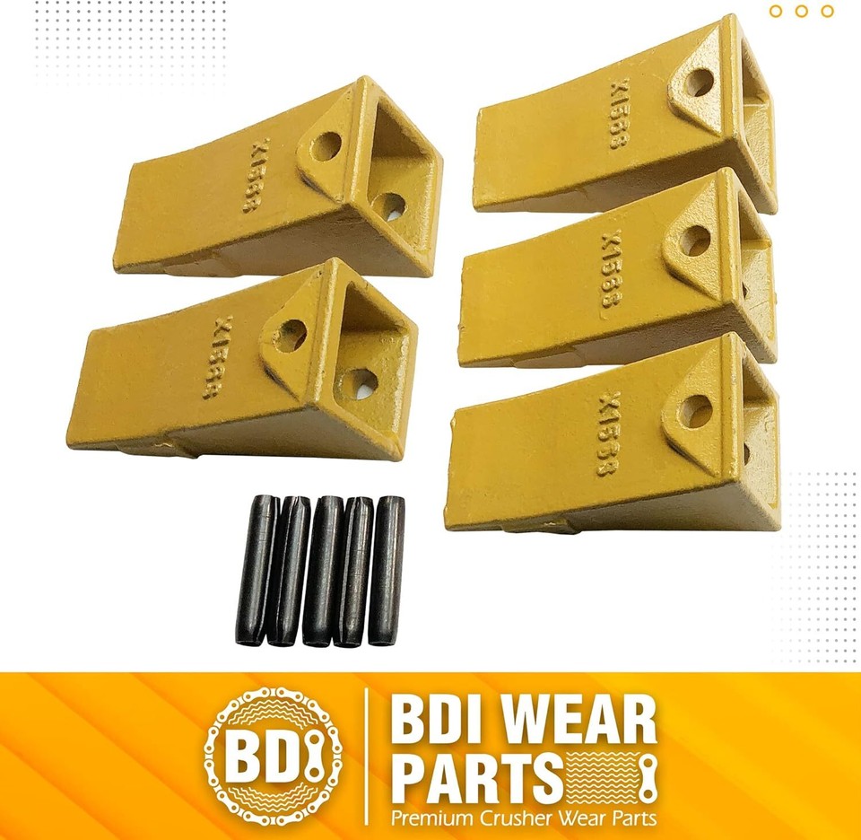 5x X156S Backhoe Bucket Teeth with Pins for Skid Steer and Mini ...