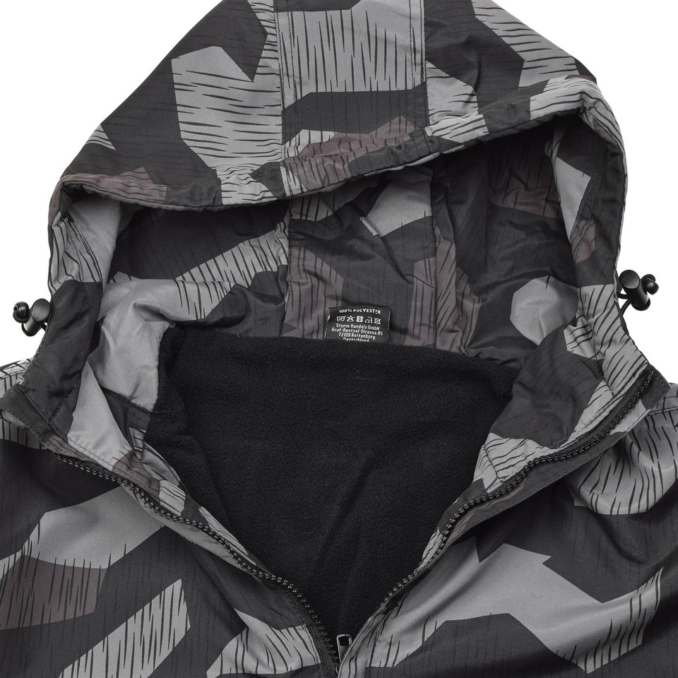 MIL-TEC Anorak jacket splinter night camouflage windproof hooded warm ...