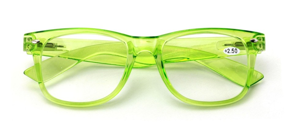 2 Pairs Transparent Neon Classic clear frame reading glasses unisex ...