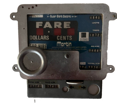 VINTAGE MARTIN TAXI METER 1960'S MECHANICAL METER | eBay Australia